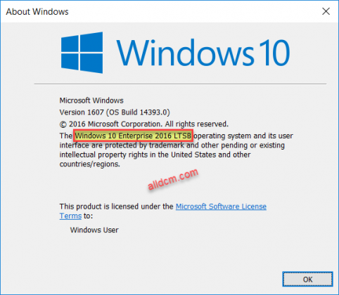 Windows 10 Enterprise 2016 LTSB Version 1607 (OS Build 14393.0 ...